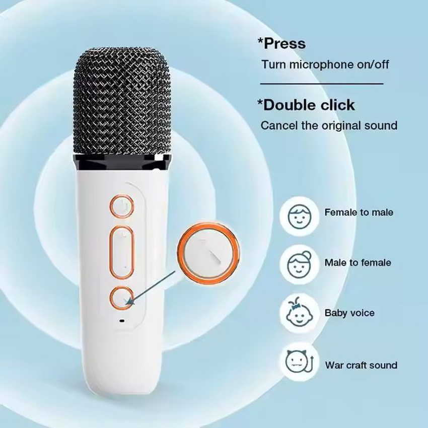 Bluetooth Party Speaker with Voice-Changing Microphone