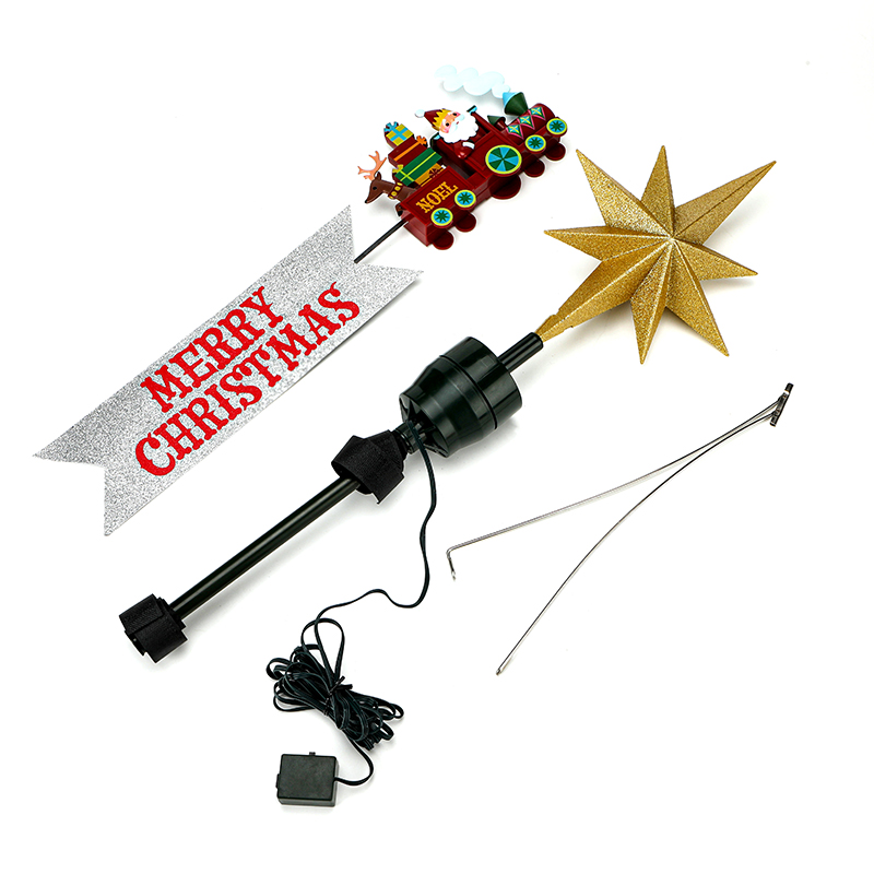 LED Lit Rotating Christmas Tree Topper